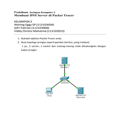 Praktikum jaringan komputer 3 dns server | PDF