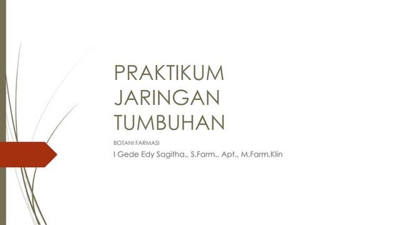 Pembuatan preparat segar | PPT
