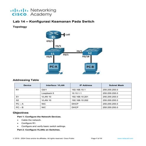 Praktikum Lab 14 - Switch Security Configuration.docx