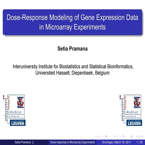 Model averaging in dose-response study in microarray expression | PPT