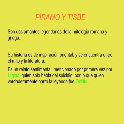 Píramo y tisbe. | ODP