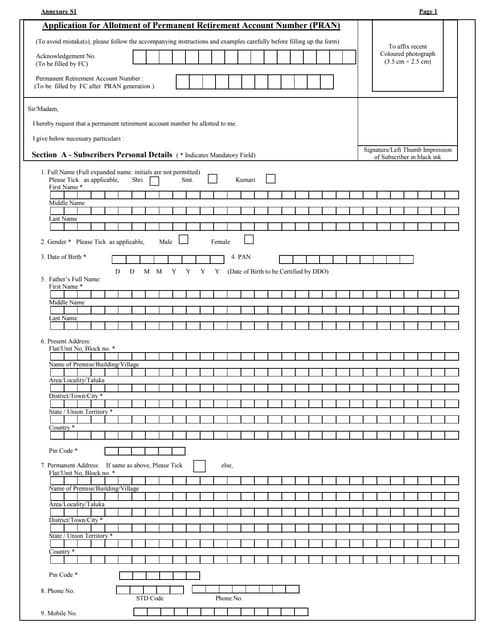 Nps editable form | PDF