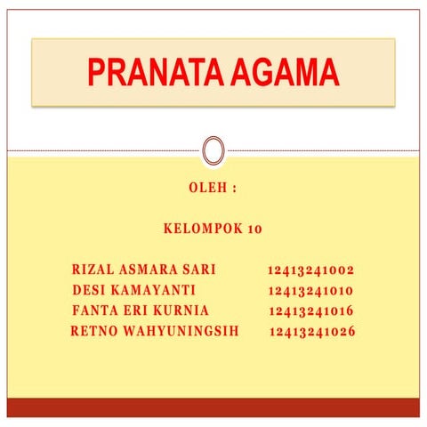 Pranata agama | PPTX