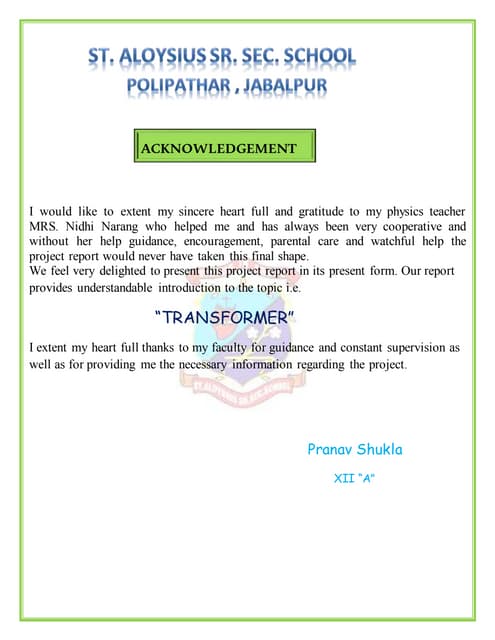 Transformers Project report | DOCX