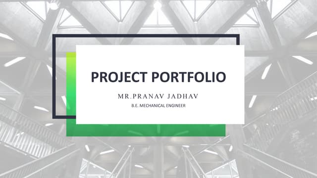 Pranav Jadhav Project Portfolio Ppt