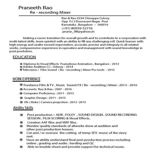 Praneeth resume | PDF