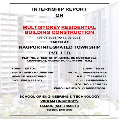 Internship file for summer training | PDF