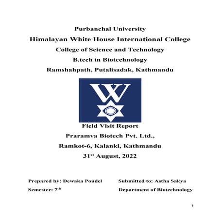 Praramvabiotech Field Visit Report | PDF