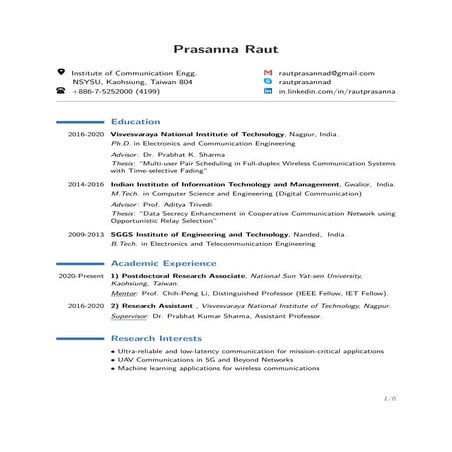 Prasanna Raut CV | PDF