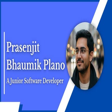A Brief Introduction About Prasenjit Bhaumik Plano | PDF