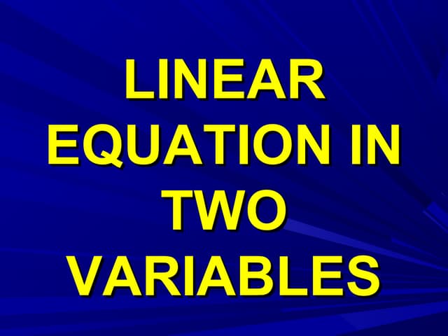 Lecture 5 (solving simultaneous equations) | PPTX