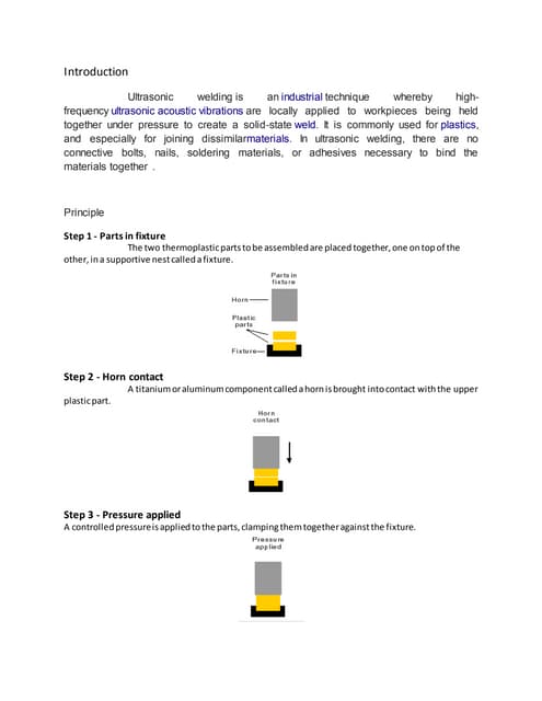 Iwt unit 5 ultrasonic welding | PDF