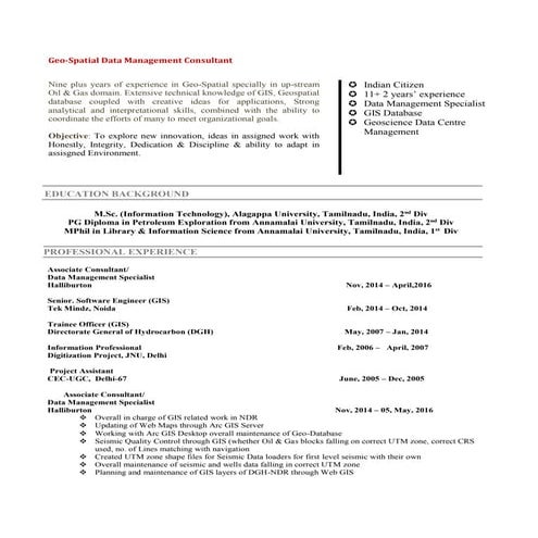 Prashant jha resume gis mphil | PDF