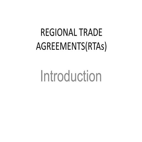 regional trade agreements | PPTX