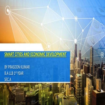 Smart Cities and economic development | PPT
