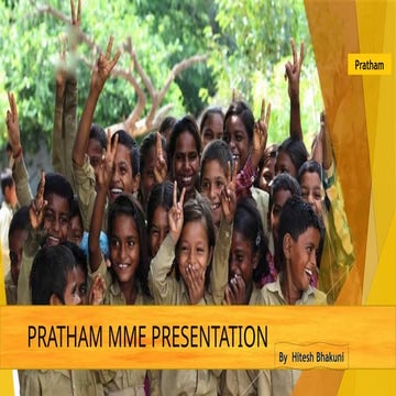 Pratham MME PPT - Pratham task for data analyst role | PPT