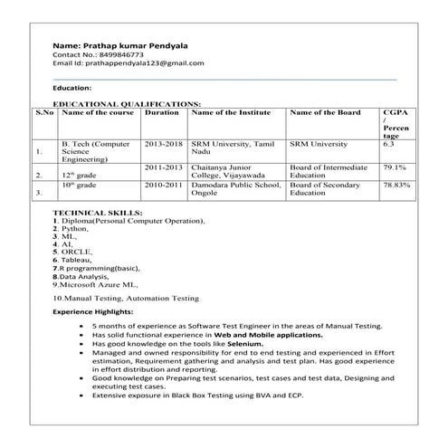 Pendyalaprathapkumar presentations
