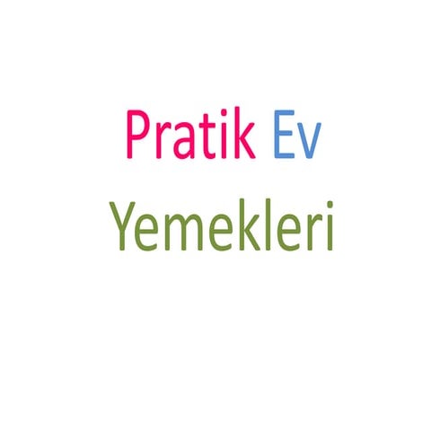 Pratik ev yemekleri | PPT