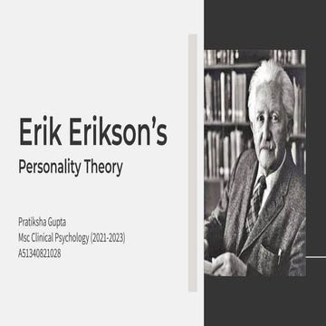 Eirk Erikson's Stages of Psychosocial Development | PPTX