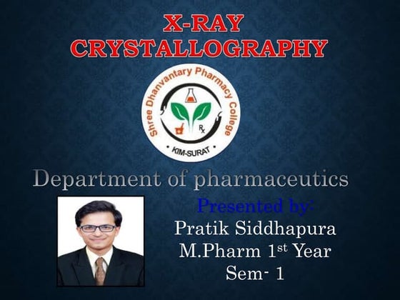X-Ray Crystallography and Derivation of Braggs's law | PPTX | Chemistry ...