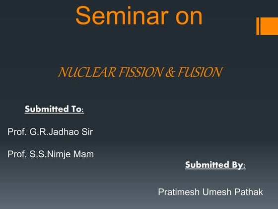 Nuclear fission and fusion | PPT