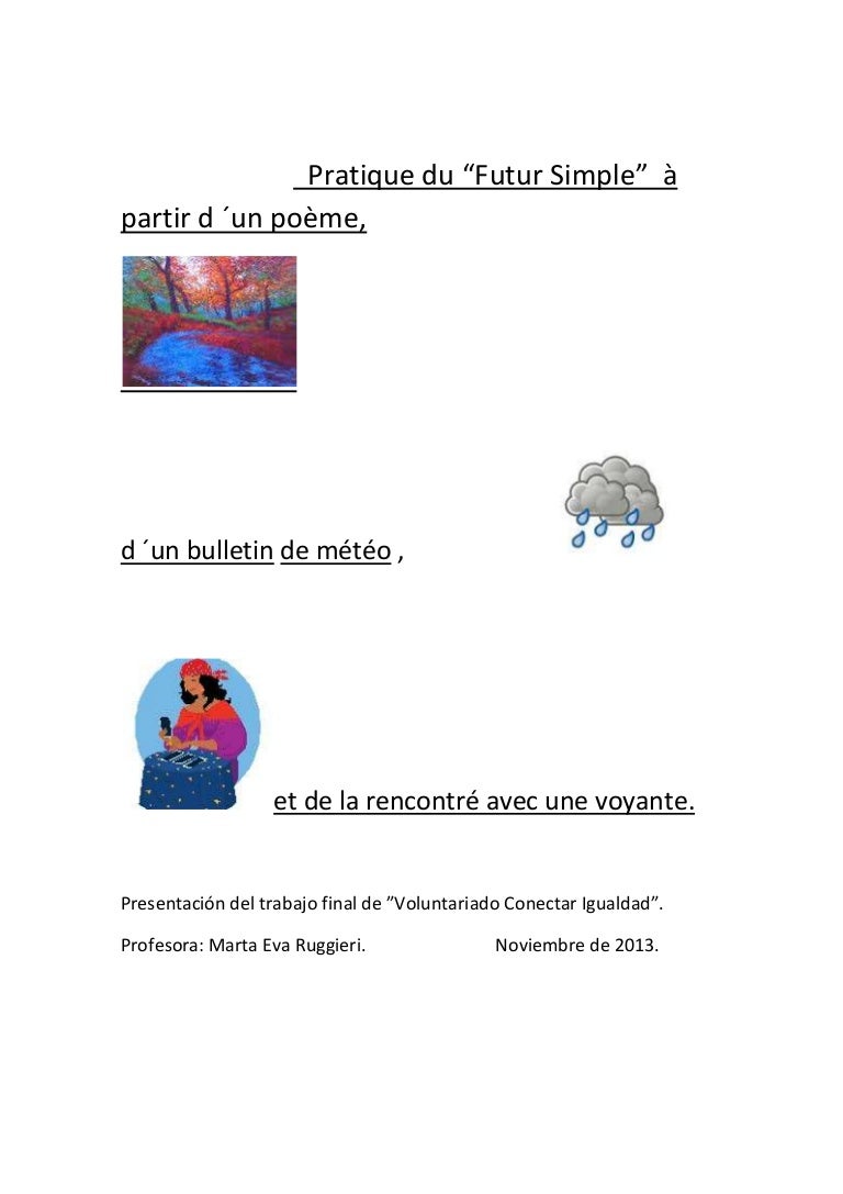 Pratique du futur simple carátulacorreg.