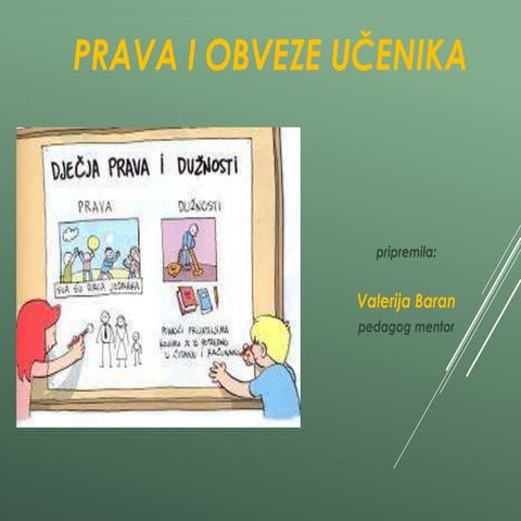 Prava i obveze učenika-odlična prezentacija kolegice | PPTX