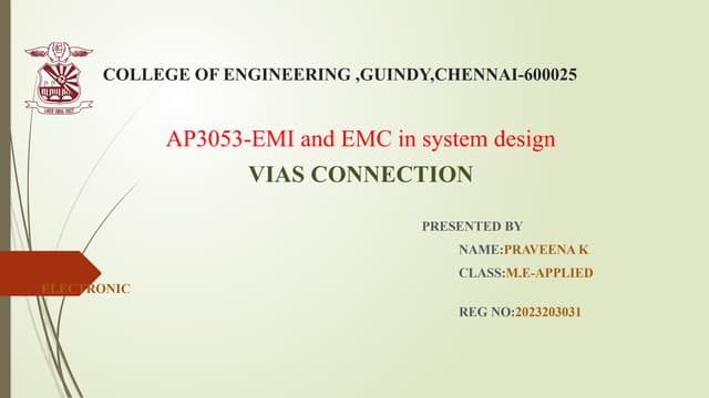 Overview of vias | PPTX