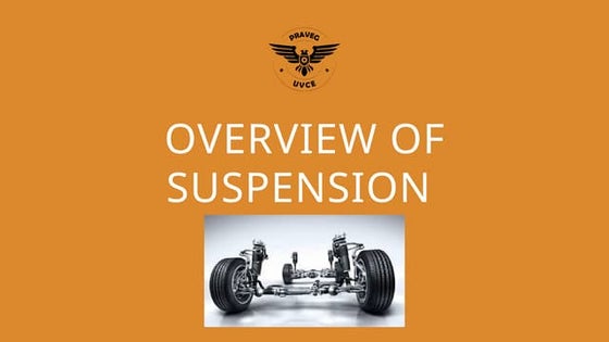 Unit 2 : Suspension System | PDF