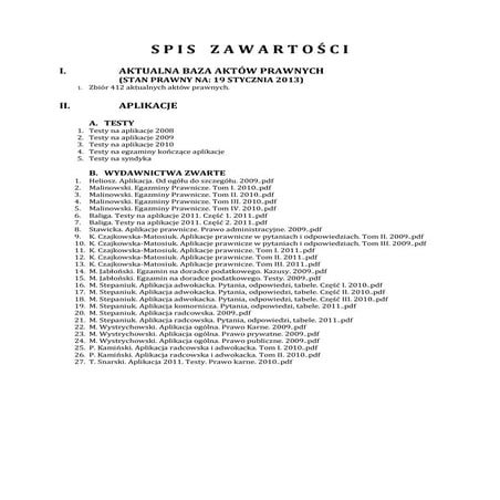 Prawo spis | PDF