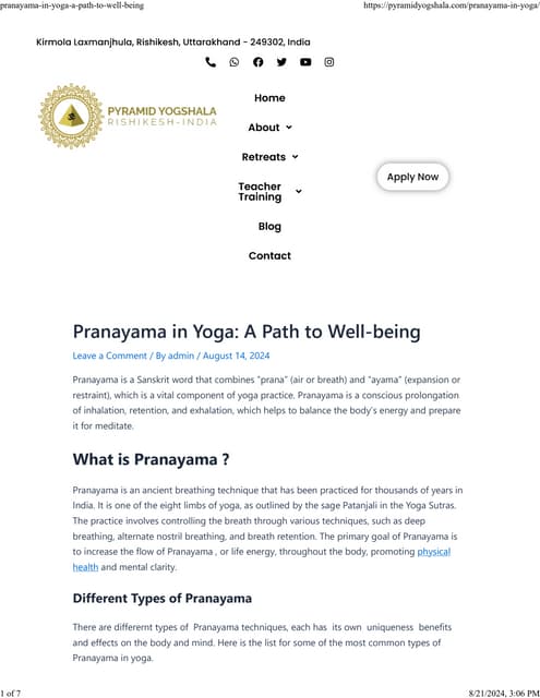 Pranayama | PPTX