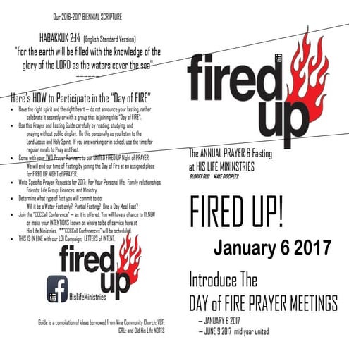 Prayer fasting 2017 booklet folded 8 pages standard short size | PDF