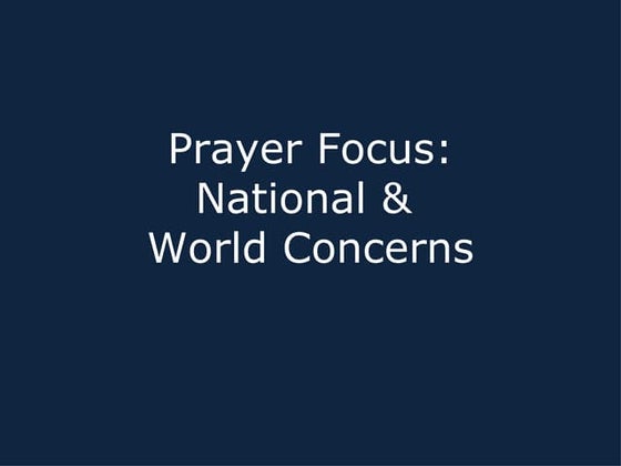 Prayer focus 04272011 | PPT