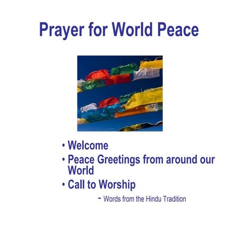 Prayer For World Peace | PPT