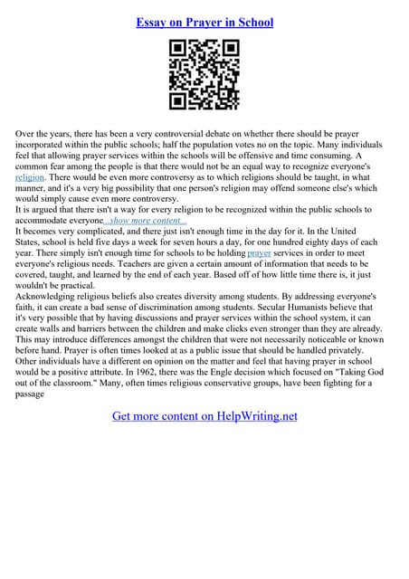 Prayer In Schools | PPT