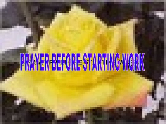 Called To Work: Prayer for the Workplace | PPT