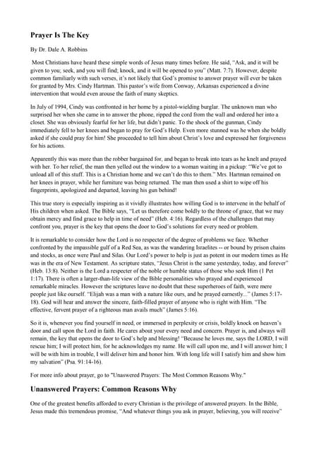 Types of prayer Part one - Tony Mariot | PPT