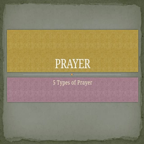Types of prayer – part one, requests | PPTX