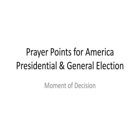 Prayers for United State of America(General Elections) | PPTX