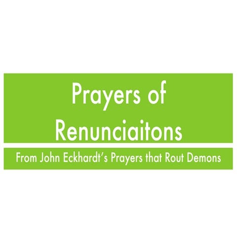 Prayers of renunciations | KEY | Christianity | Religion & Spirituality