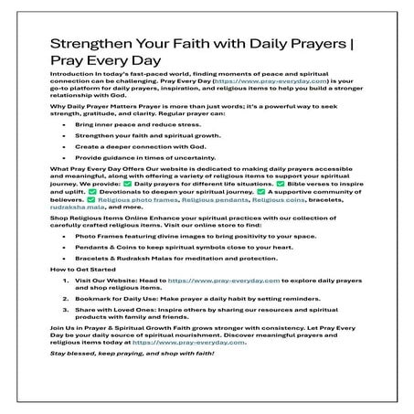 Pray Everyday Product Promotion PDF File | PDF