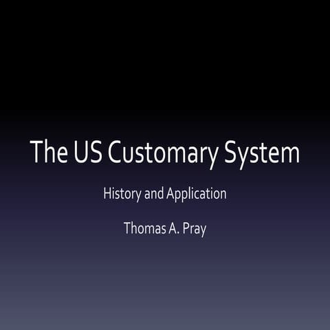 US Customary System | PPT