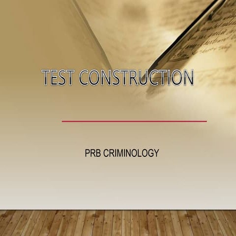 PRB CRIM TEST CONSTRUCTION.pptx prc board of crim | PPTX