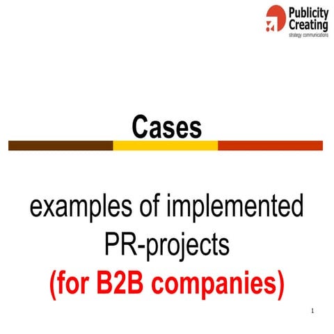 PR cases 2014 B2B market | PPT