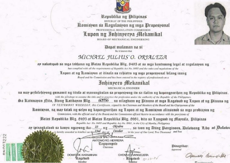 Registered Mechanical Engineer