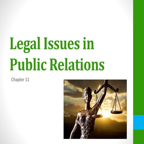 Chapter 11 - Legal Issues in Public Relations | PPTX