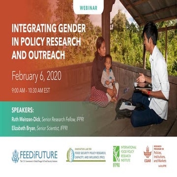 Integrating Gender in Policy Research and Outreach | PDF