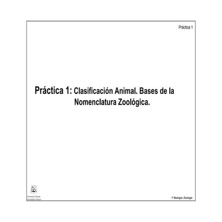 Clasificación Animal, Bases de la Nomenclatura Zoológica | PDF