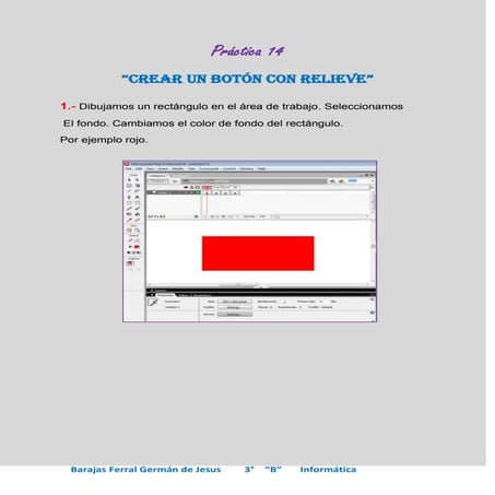 Práctica 14 "Crear un botón con relieve" | DOCX | Computer Peripherals | Computing