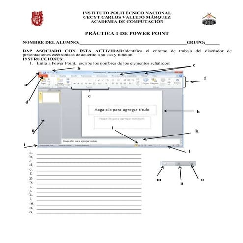 Práctica 1 de Power Point | PDF